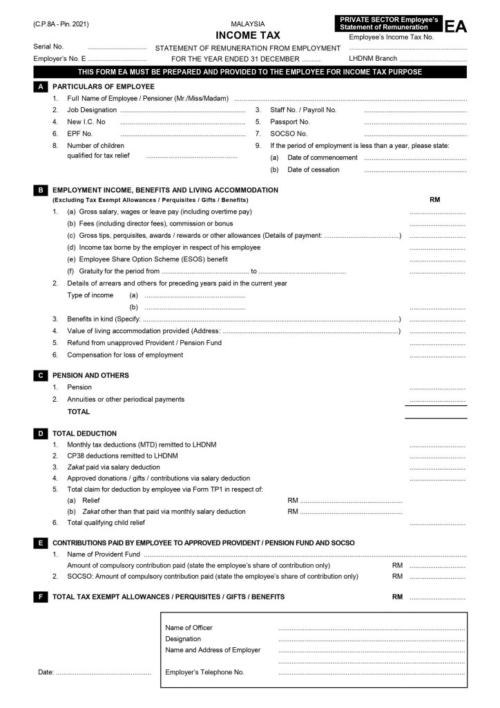 EA Form: A Complete Guide for Malaysian Employers and Employees (2025/ ...